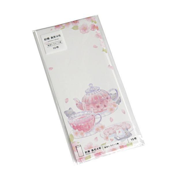 封筒、10枚入りです。桜とスイーツ柄の封筒です。お手紙送ったり、手渡しの袋としてお使いいただけます。※色・柄の指定はできません●1枚のサイズ(約)・205×90mm●材質・紙●用途・封筒 手紙 郵便 文具 桜●キーワード・ふうとう てがみ ...