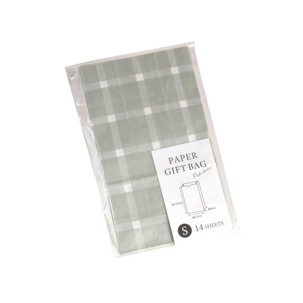 ペーパーバッグ、14枚入りです。シックなカラーのチェック柄のペーパーバッグです。プレゼントの包装などにお使いください。※食品は包装したものを入れてください※色の指定はできません●1枚のサイズ(約)・95×165×マチ60mm●材質・紙●用途...