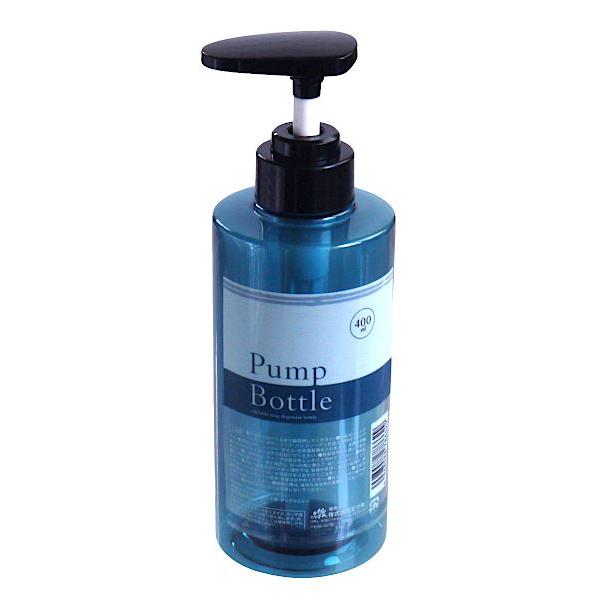 ポンプボトルです。シャンプーやハンドソープを詰め替えて使えます。クリアカラーで残量が分かります。※シンナー・オイル・化学薬品等 非対応●サイズ(約)・未使用時:直径65×170mm●容量(約)・400ml●色・ブルー●耐熱約60度●材質・ボ...