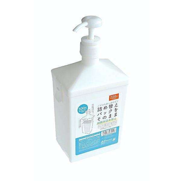 詰め替え用のポンプボトルです。詰め替えパックにノズルを差し込むだけでそのまま使えます。500ml以下の詰め替えパックに対応しております。詰め替えパックの上部をV字にカットすると使いやすいです。※パッケージの表示価格は店頭販売価格の為、当店販...