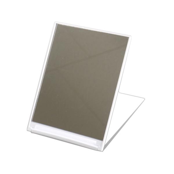 〇折りたたみミラーです。フタを折り曲げればスタンドタイプに変形します。カバンやポーチにも携帯しやすい薄型です。お化粧直しや身だしなみを整えるのに便利です。※色の指定はできません●サイズ（約）・１１０×１５０×厚さ５ｍｍ●材質・ポリスチレン　...