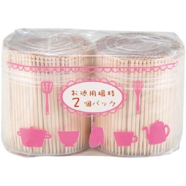 爪楊枝、約440本×2個入りです。定番の天然木樺材の爪楊枝です。オードブルやお弁当、食後の歯間のケアなどにお使いください。※天然素材の為、形や色の違い、欠け(傷や窪み)等有り●1本のサイズ(約)・全長60mm●材質・天然木(樺材)●用途・楊...