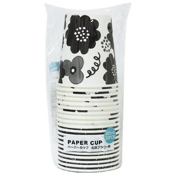 ペーパーカップ、20個入りです。プリント付きのペーパーカップです。2柄×10個のセットです。レジャーやイベントでのドリンクの提供に便利です。※電子レンジ・オーブン・オーブントースター・冷凍庫 非対応※内面加工をしていますが、熱い飲み物を入れ...