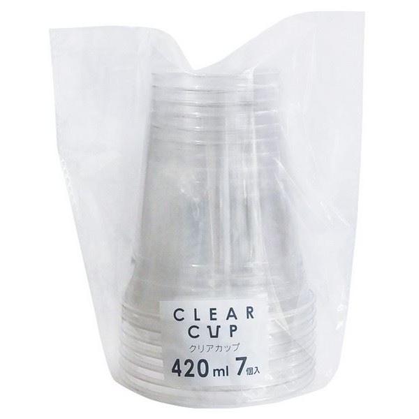 クリアカップ、7個入りです。中身がよく見えるクリアタイプです。レジャーやイベントなどで、ビールやジュースの提供に便利です。※電子レンジ・オーブン・オーブントースター 非対応●1個のサイズ(約)・直径90×高さ117mm●1個の容量(約)・4...