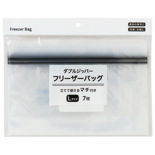 フリーザーバッグ、7枚入りです。Wジッパーで密封して食品の乾燥を防止します。立てて使えるマチ付きでたっぷり入ります。電子レンジで解凍できます。※電子レンジでの解凍の際は必ず口を少し開けてください※電子レンジ・オーブン・オーブントースターでは...