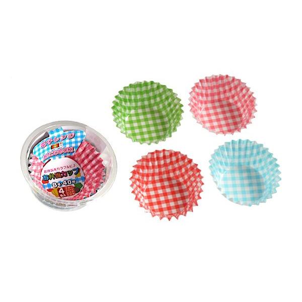 おかずカップ、40枚入りです。チェック柄のカラフルなおかずカップ です。ブルー・グリーン・レッド・ピンクの4色セットです。電子レンジで温めることができます。おかずを仕切ってお弁当をカラフルに彩れます。※直火・オーブントースター 非対応※耐熱...
