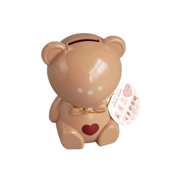 貯金箱です。くまのかたちのかわいい貯金箱です。500円玉で約11万円入ります。※色の指定はできません●サイズ(約)・120×85×80mm●材質・ABS樹脂 ポリプロピレン●用途・貯金箱 クマ お金 コイン 小銭●キーワード・ちょきんばこ ...