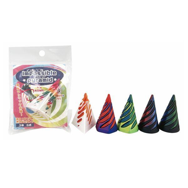 インポッシブルピラミッドです。3Dプリンターから生まれた新感覚フィジェットトイです。部品が綺麗にピタっと重なり合っていく感覚が新鮮です。詳しい遊び方は動画でチェックできます。※種類の指定はできません●サイズ(約)・円錐:29×29×50mm...