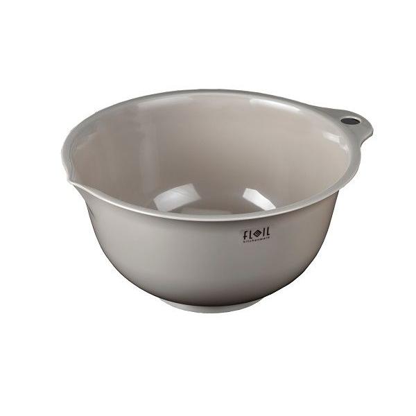 ボウルです。便利な注ぎ口付きのボウルです。持ち手部分に穴があいており、使わない時はフックなどに掛けておけます。お料理の下ごしらえや、材料を混ぜ合わせたりする時などに便利です。別売りのザル「フレイユ ザル ブラウン Mサイズ」(JAN:495...