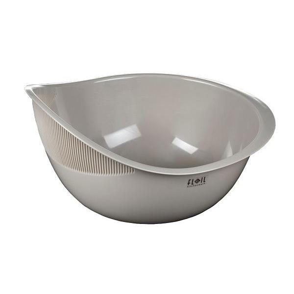 水切りボウルです。ざる部分で簡単に水切り出来ます。目が細かく流水にさらしても食材がこぼれません。お米研ぎや野菜洗いに便利です。※電子レンジ・食器洗浄機・乾燥機・オーブン・直火 非対応●サイズ(約)・265×250×高さ145mm●容量(約)...