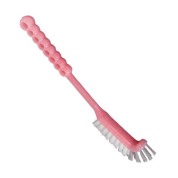 排水口ブラシです。長い柄のブラシが排水口の奥まで届き隅々までキレイにします。2種類のブラシの毛が水アカ・ヌメリなどの汚れを落とします。L字形状で、排水口カゴや三角コーナーの洗いにくいコーナー部分にフィットします。柄は握りやすいぽこぽこグリッ...