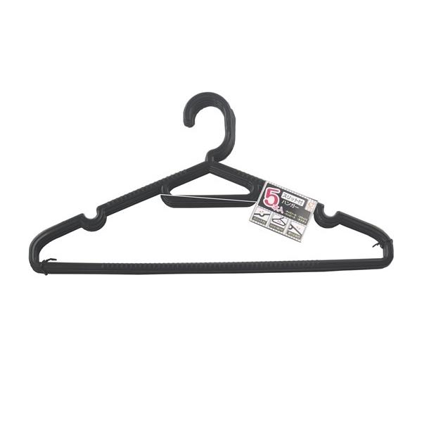〇ハンガー、５本入りです。キャミソールなどがずれにくい、肩ヒモ掛け用のスリット付きです。ネクタイ掛け付きです。肩幅約３９ｃｍまでに対応しております。すべり止め付きで、ワンピースやスラックス等を掛けるのに便利です。●１本のサイズ（約）・３９×...