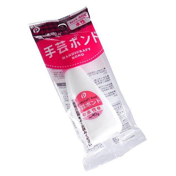 手芸ボンドです。水性タイプの手芸・工作に適したボンドです。乾くと透明に仕上がります。●サイズ(約)・50×全長125mm●正味量・40g●成分・酢酸ビニル樹脂(40%) 水(60%)●用途・手芸 工芸 ボンド 接着剤 工作●キーワード・しゅ...