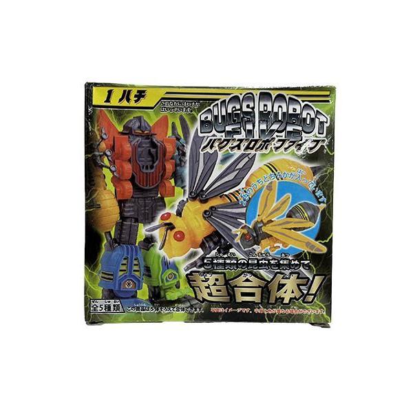 バグズロボファイブです。昆虫の形のロボットを組み立てられるおもちゃです。ツノや羽が動きます。5種類集めれば一つのロボットに合体させることができます。※種類の指定はできません●サイズ(約)・(一例)ハチ:118×145×高さ31mm●対象年齢...