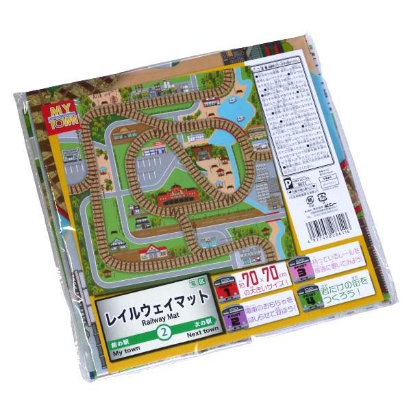 レイルウェイマットです。約70×70cmの大きさサイズのマットです。電車のオモチャを走らせて遊べます。●サイズ(約)・700×700mm●対象年齢・6歳以上●材質・ポリプロピレン●用途・マット シート 鉄道 オモチャ 子供●キーワード・まっ...