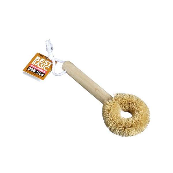 キッチンブラシです。天然素材を使用したキッチンブラシです。柄が付いており手を汚しません。吊りヒモ付きでフック等に掛けられます。※キズつきやすいものには使用しないで下さい※天然素材の為、形や色の違い、欠け(傷や窪み)等有り●サイズ(約)・18...