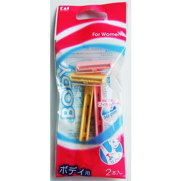 カミソリ、2本入りです。肌にやさしいフィルムガード付きのボディ用カミソリです。刃先のクシ目状のフィルムガードが肌への負担を和らげます。●1本の当店計測サイズ(約)・40×100mm●耐熱70度●材質・刃部:ステンレス刃物鋼 2重コーティング...