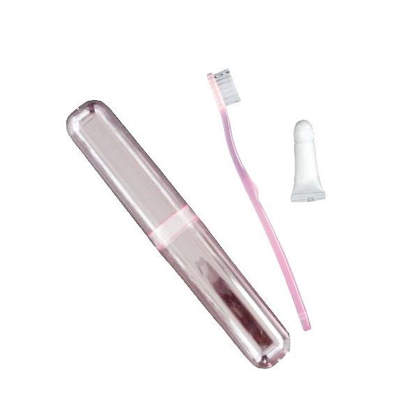 ケース付きの歯ブラシセットです。歯ブラシ・ケース・歯磨き粉(3g)のセットです。ケースは市販の歯ブラシが入るサイズです。旅行やお出かけ、オフィスや学校などに持って行く際に便利です。※色の指定はできません●サイズ(約)・ケース30×22×高さ...