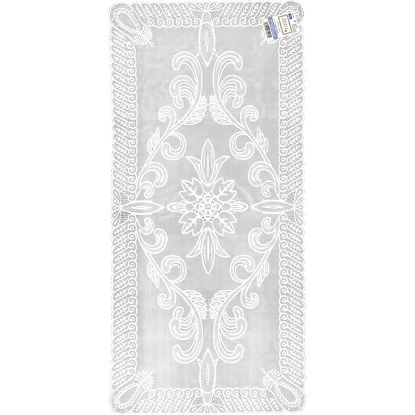 PVC製のテーブルマットです。ドロンワーク調のエレガントなデザインです。PVC製で汚れたらサッと拭き取れます。テーブルや家具にひろげて、インテリアとしてもお楽しみいただけます。※柄の指定はできません●サイズ(約)・400×830mm●材質・...