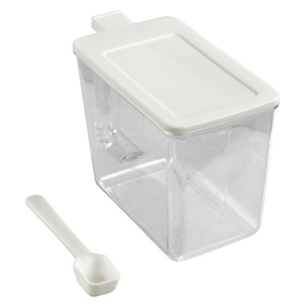 調味料ケースです。塩・砂糖・小麦粉・片栗粉などに適した調味料ケースです。ワンプッシュでフタが開きます。フタにくぼみがあり同じ商品を重ねられます。計量に便利なスプーン付きです。※電子レンジ・冷凍庫・食器洗い乾燥機 非対応●サイズ(約)・80×...