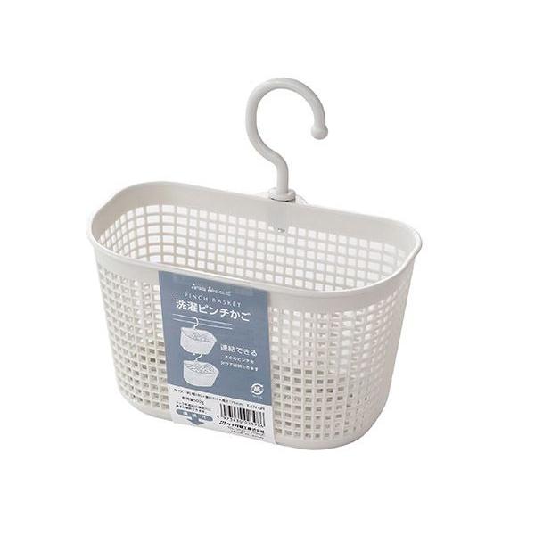 洗濯ピンチかごです。フックを底面の連結穴に通すと、同じ商品を連結できます。大小のピンチを分けて収納できます。●サイズ(約)・180×110×175mm●耐荷重(約)・500g●耐熱100度/耐冷-20度●色・グレー●材質・ポリプロピレン●用...
