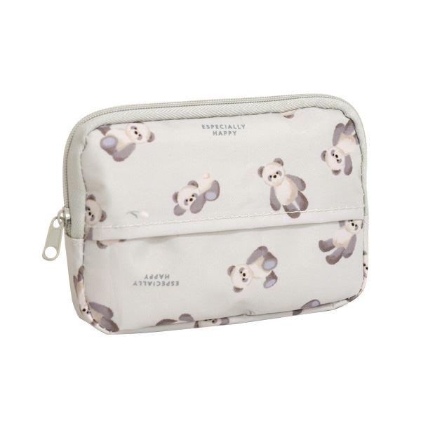 ポーチです。アニマルぬいぐるみプリントのかわいいポーチです。ポケットティッシュを一緒に収納できます。お出かけの際の細々とした小物の持ち運びに便利です。※縫製品の為サイズの異なりや糸のほつれ等がございます※色・柄の指定はできません●サイズ(約...