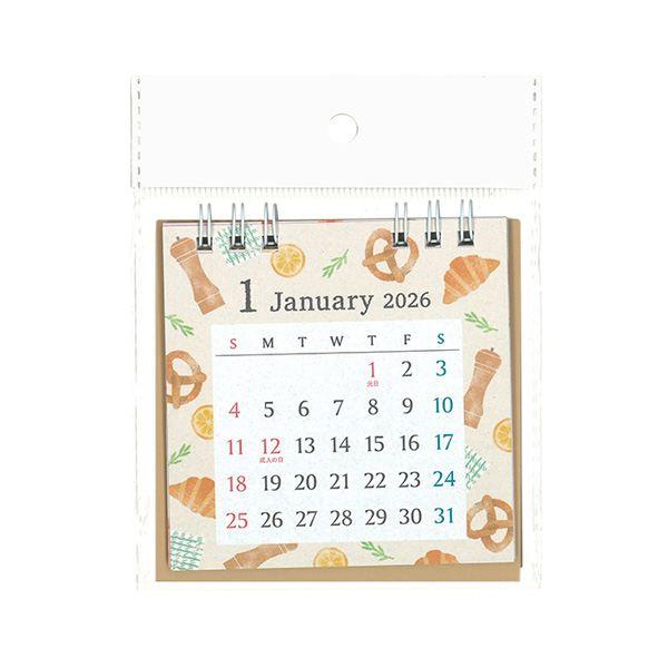 卓上カレンダーです。省スペースでも使いやすいコンパクトサイズのカレンダーです。日曜日始まりです。※法改正にともない祝日・休日・行事などが一部変更になる場合がございます※シワや折れ目がつく場合が有り、破れや印刷不良以外は良品と致しますす※季節...