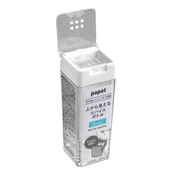 スパイスボトルです。上から中身が見えるスパイスボトルです。引き出しでも見やすくスッキリ収納できます。※完全密封ではございません※電子レンジ・食器洗浄機・乾燥機 非対応●サイズ(約)・36×40×高さ96mm●容量(約)・65ml●耐熱70度...