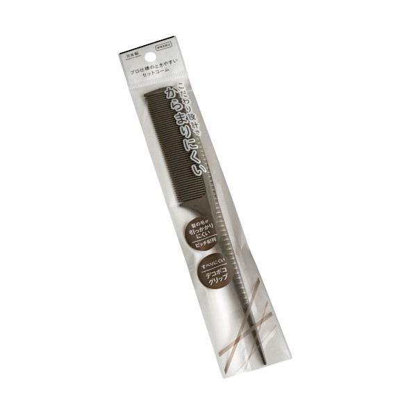 コームです。髪の毛が引っかかりにくいピッチ配列です。すべりにくいデコボコグリップです。こだわり設計でからまりにくいです。持続型制電性樹脂配合で静電気を抑えます。※ドライヤーは使用しないでください※色の指定はできません●サイズ(約)・210×...