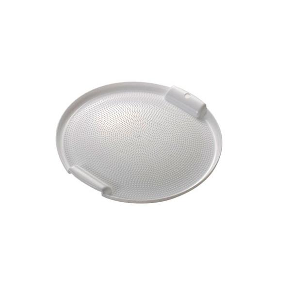 ○電子レンジでふっくらおもちが焼けるトレーです。表面に凹凸がある為、おもちがくっつきにくいです。お惣菜などの、解凍・加熱トレーとしてもお使いいただけます。※オーブン・グリルは使用禁止です。□サイズ（約）・直径２５０×２５ｍｍ□耐熱１２０度／...