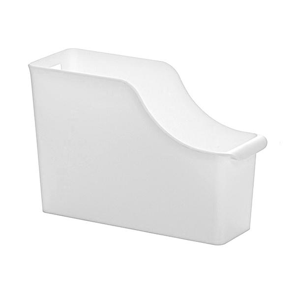 バスケットです。ファイルスタンドタイプのバスケットです。持ち手穴と引手の2種の持ち手付きです。書類やファイルの収納などにオススメです。●外寸(約)・103×284×高さ185mm●内寸(約)・76×246×深さ(前112/後182)mm●色...