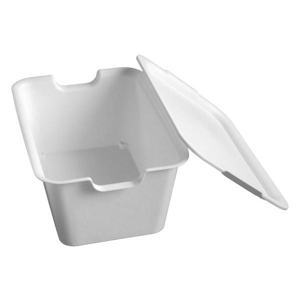 収納ボックスです。フタ付きで小物の収納に便利です。同じ商品を積み重ねられます。●サイズ(約)・275×190×高さ120mm●容量(約)・3L●色・ ホワイト●耐熱120度/耐冷-20度●原料樹脂・ポリプロピレン●用途・収納 ケース ボック...