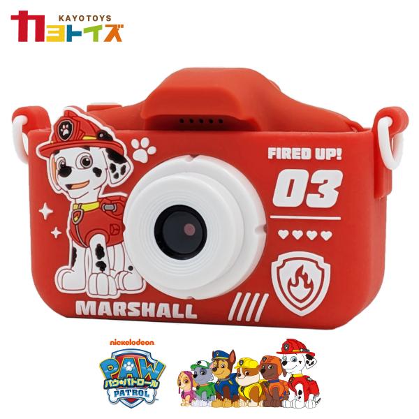 ＼大人気！パウパトロールのキッズカメラ【マーシャル（レッド）】／3歳から使える初めてのカメラ！誕生日やクリスマス、入園・入学プレゼント、男の子・女の子のギフトにも最適?●子供用デジタルカメラとして写真・動画撮影に対応し、自撮りできるインカメ...