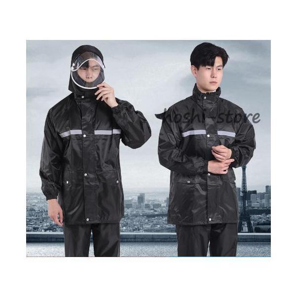素材：ポリエステルカラー：写真色サイズ：M、L、XL、2XL、3XL、XXXXL連携キーワード：レインウェア メンズ レインウエア ゴルフ 上下 雨具 バイク 自転車 カッパ ワークマンカラー カモフラ ブラックサイズ M L XL XXL...