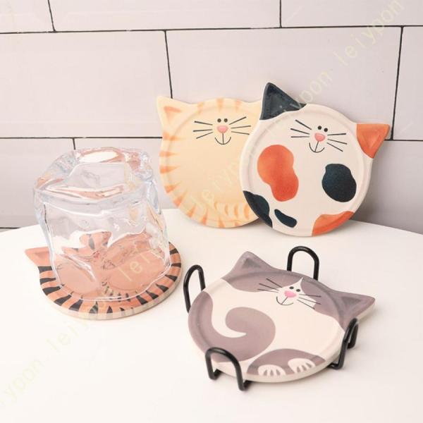 商品の説明 材質：セラミック、コルク。 製品：コースター=10.5*10.7*0.7cm。収納ボックス=12*12*3.3cm。A=コースター1個。B=コースター2個。C=コースター4個+収納ボックス1個。具体的な図案は商品画像説明をご覧く...