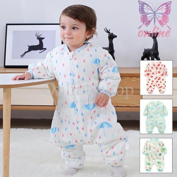 【品名】:ベビー用寝袋【素材】: コットン【カラー】：全4色【サイズ】：73-90【季節】: 春 秋 冬スリーパー ガーゼ メッシュ 赤ちゃん ハンスパンプキン 夏用クールスリーパー ジッパー型 ベビー キッズ ガーゼ スリーパー 綿 コッ...