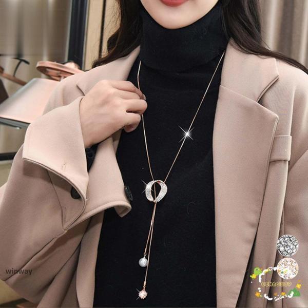 素材：ラインストーン+フェイクパール+合金カラー：シルバー/ゴールド首回り：大約80cm(調節可能)ペンダントトップ：約W3cm×H3cmアジャスター：なし生産国：中国Y字ネックレス トレンド 流行ラリエットネックレス おしゃれ キラキラ ...