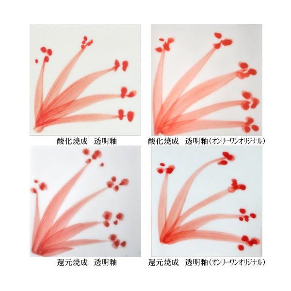 陶芸 下絵付け 絵の具 赤（20cc）焼き方、釉薬の種類に関係なく安定した色合いになります。還元焼成した場合、酸化焼成した物と比べると若干黒っぽくなります。焼成条件酸化焼成の場合：0.4×0.5×0.5　　0.1m2（容量）1260℃　8時...