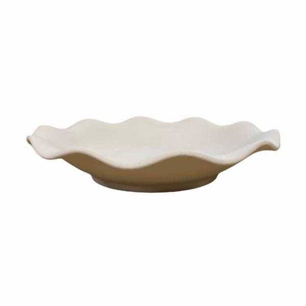 【単品】陶芸材料 素焼き 波型プレート小商品サイズ 直径約21.5cm　高さ約4.4cm焼成後サイズ【参考】 直径約19.7cm　高さ約3.9cm材質 磁器土※半製品になります。使用する場合は、焼成 1200〜℃以上で焼いてからお使い下さい...