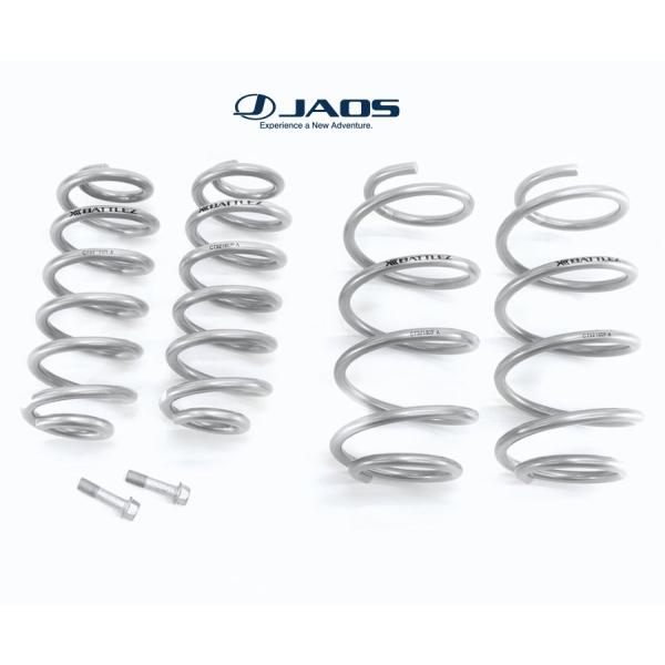 JAOS 正規品純正ダンパーのままコイルスプリングを交換するだけでリフトアップ。「柔らかいけどコシがある」チタン配合材を使用。ヘタリ保証を付帯