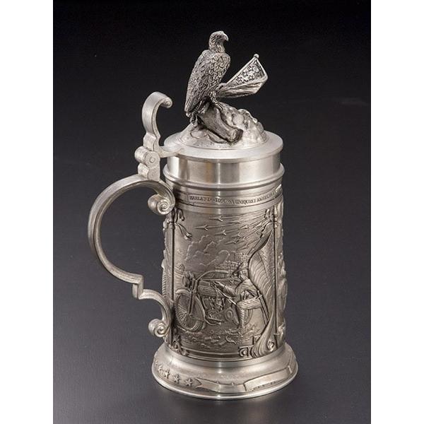 ■ 商品説明HMC6069ハーレーダビッドソン純正　ビアジョッキ　1990年代物　激レア展示品品番：B-1737シリアルＮｏ．1737ハンドメイド彫刻　ドイツ製　2000個限定　錫製か？サイズ：底径11（取手込み16）x高さ25cm重量：1...