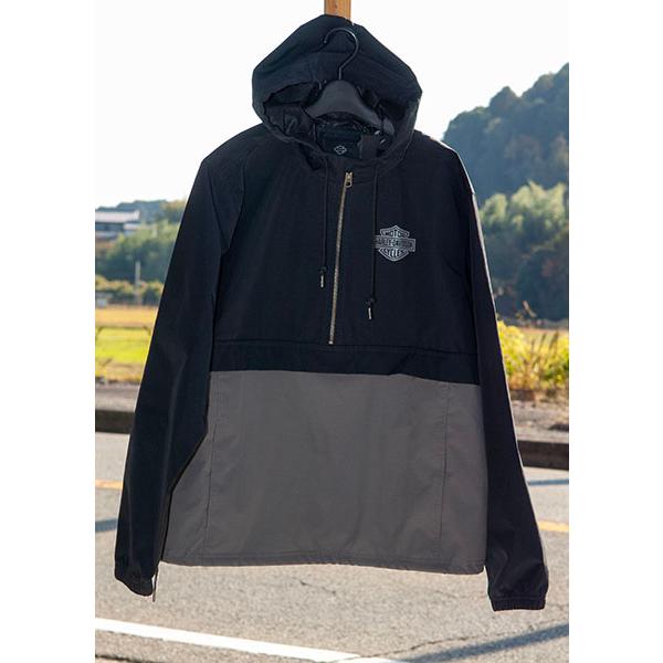 ■ 商品説明HMC6266HARLEY-DAVIDSON  ハーレーダビッドソン純正 プルオーバージャケット L HMC6266サイズ：身幅64x着丈70xゆき95cmフロントサイドポケット生活防水未使用発送サイズ：ゆうパック80委託販売の...