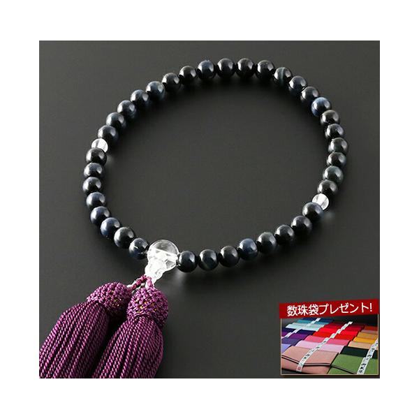 ◆ポイント10%！選べるお数珠袋プレゼント！【キーワード】念珠 京都 略式 片手 一輪 タイガーアイ お葬式 数珠 念珠 仏具 数珠入れ 冠婚葬祭 男性用数珠 念珠