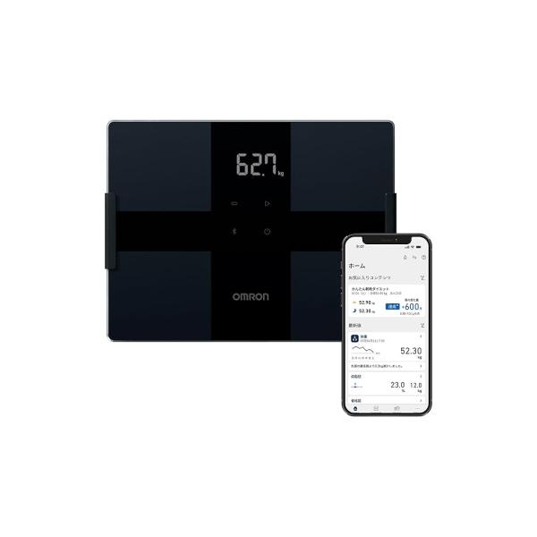 「商品情報」操作もデザインもシンプルで使いやすい通信体組成計・オムロンコネクト対応（Bluetooth通信）・見やすいLED表示・ガラス電極・乗るだけ電源ON・自動ユーザー認識・自動データ転送・機器本体で体重・体脂肪率を表示・アプリで全測定...