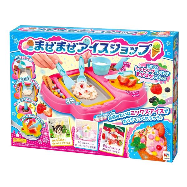 「商品情報」まるでお店みたいなまぜまぜアイスがおうちで簡単(かんたん)に作れちゃう。冷凍庫(れいとうこ)で凍(こお)らせたアイストレイに、アイスの材料を入れてまぜまぜしよう。好きな材料を砕(くだ)いて混(ま)ぜても良し、果物(くだもの)など...