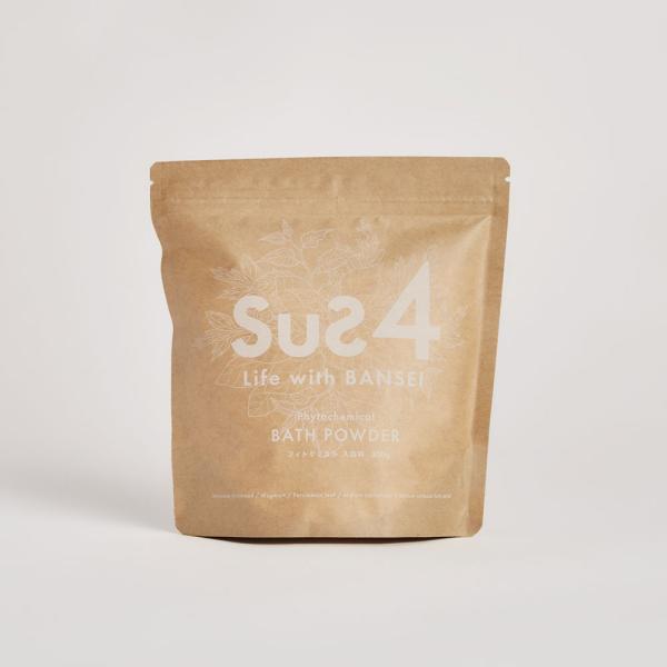 入浴剤 フィトケミカル 植物由来 サスフォー ＳｕＳ４ ３００ｇ 約３０回分●カラー：白●香り：無香料●成分：ダイズ油脂肪酸Na、炭酸Na、カキ葉エキス、ヨモギエキス、イタドリエキス●肌質：保水 敏感肌 乾燥肌 低刺激●総量：300g●入数...