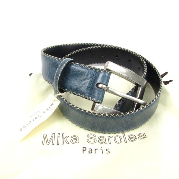 ■商品情報[管理番号]kb22770[ブランド]ミカ・サロレア（Mika Sarolea）[対象]レディース[カラー]ブルー[サイズ]全長：約95cmベルト幅：約3.3cm穴の数：5バックル高さ：約5.5cmバックル幅：約5.2cm[付属品...