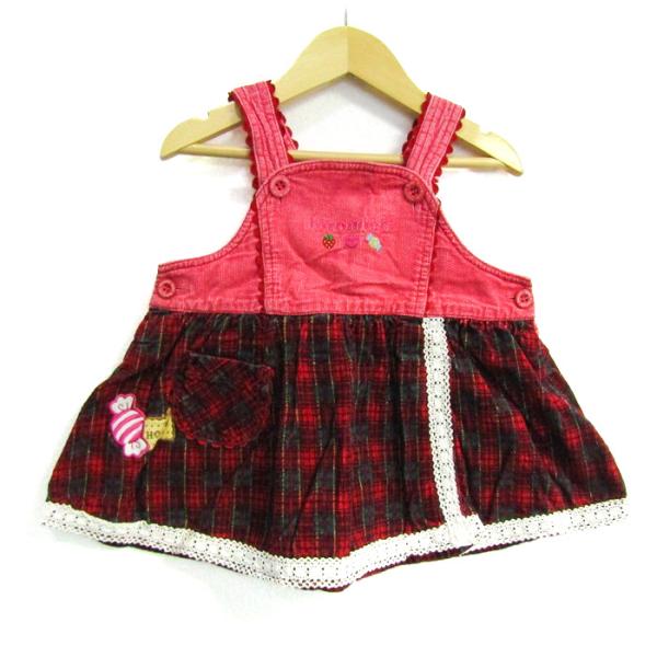 ■商品情報[管理番号]md55579[ブランド]ヒロミチナカノ（hiromichi nakano）[対象]ベビー 女の子用[カラー]ピンク×赤[素材]素材タグを撮影しておりますので、ご確認下さいませ。[表記サイズ]80[付属品]なし[状態・...