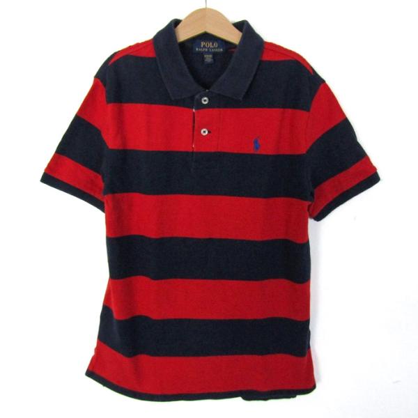 ■商品情報[管理番号]md55873[ブランド]ポロ・ラルフローレン（POLO RALPH LAUREN）[対象]キッズ 男の子用[カラー]赤×紺[素材]素材タグを撮影しておりますので、ご確認下さいませ。[表記サイズ]M(10-12)[付属...