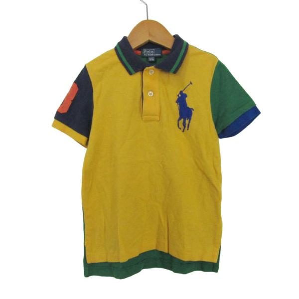 ■商品情報[管理番号]md58900[ブランド]ポロバイラルフローレン（Polo by Ralph Lauren）[対象]キッズ 男の子用[カラー]イエロー×グリーン×ネイビー[素材]素材タグを撮影しておりますので、ご確認くださいませ。[表...